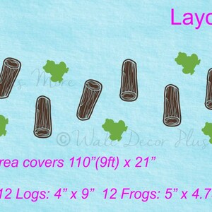 Sensory Path Leap Frogs and Logs Vinyl Sticker Decals School Hallway ...