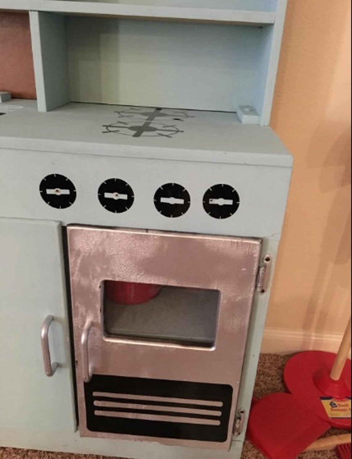 Vinyl Decal Stickers Play Kitchen Decal Stove Pretend Toy for | Etsy