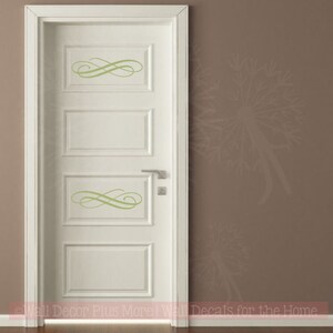 Set of 2 Swirls Scroll Wall Art Decals Vinyl Stickers Home Kitchen ...
