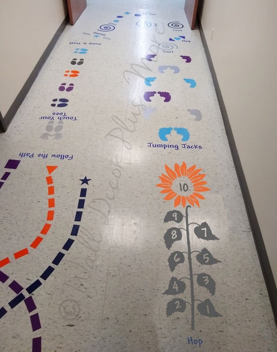Floor Stickers For Classroom Sensory Path Floor Decals - Hopscotch ...