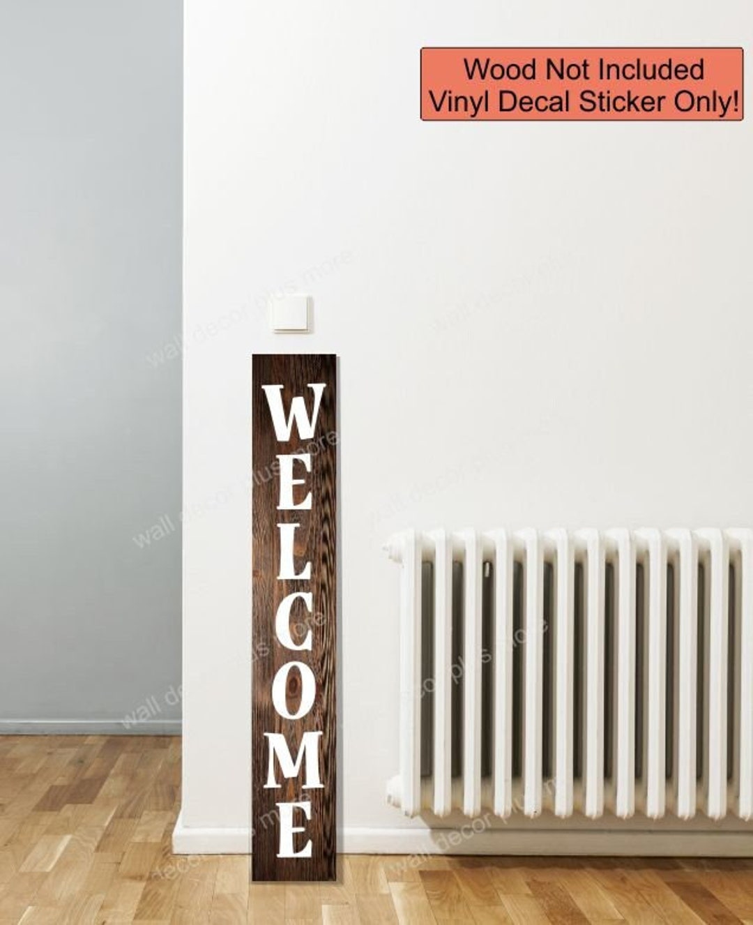 Decal Sticker for Tall Wood Sign Vertical Welcome Lettering - Etsy