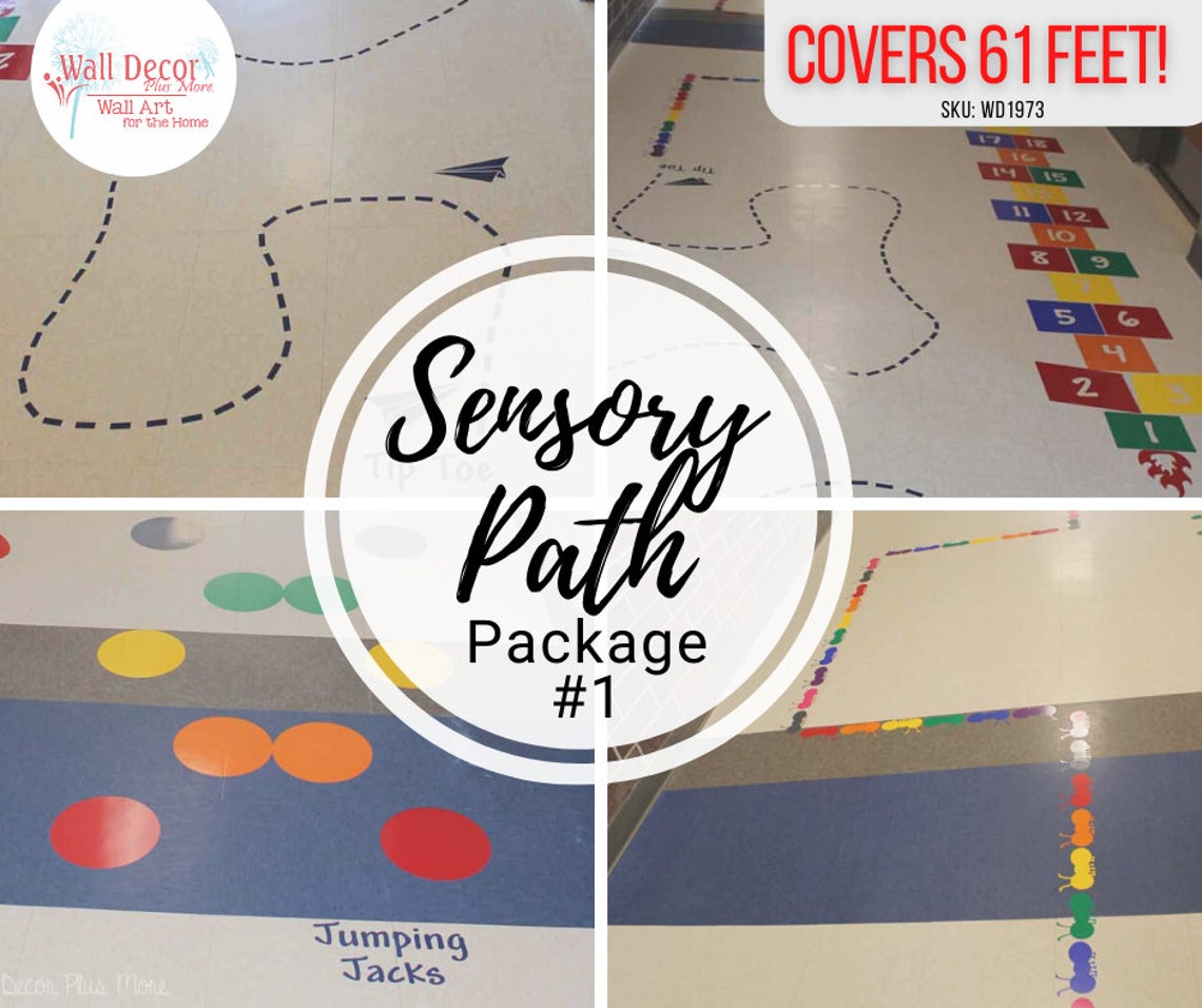 Sensory Path Package Floor Decal Stickers School Hallway Art Covers 61 ...