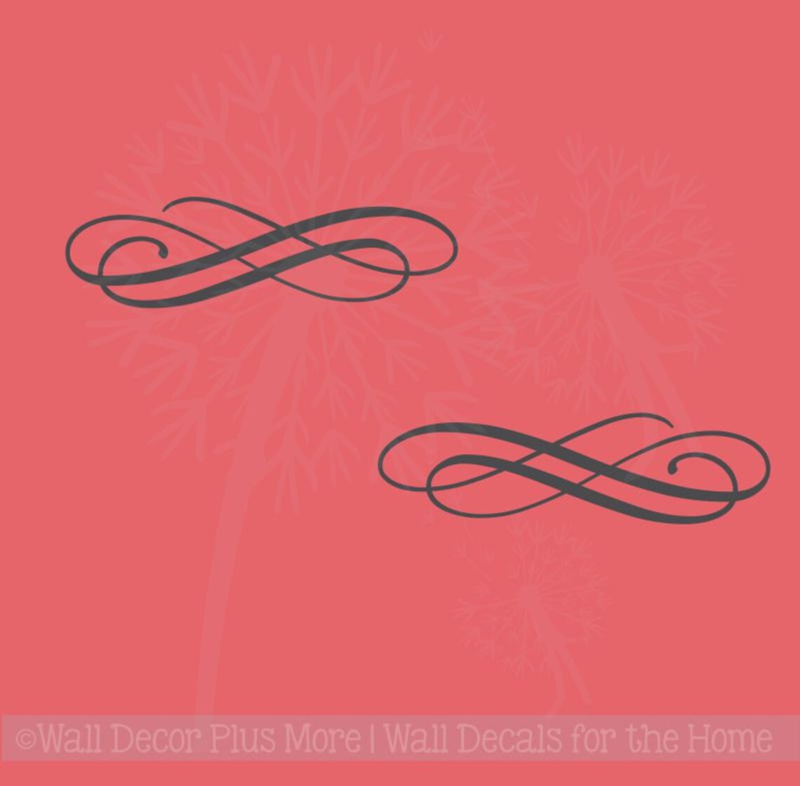 Set of 2 Swirls Scroll Wall Art Decals Vinyl Stickers Home - Etsy