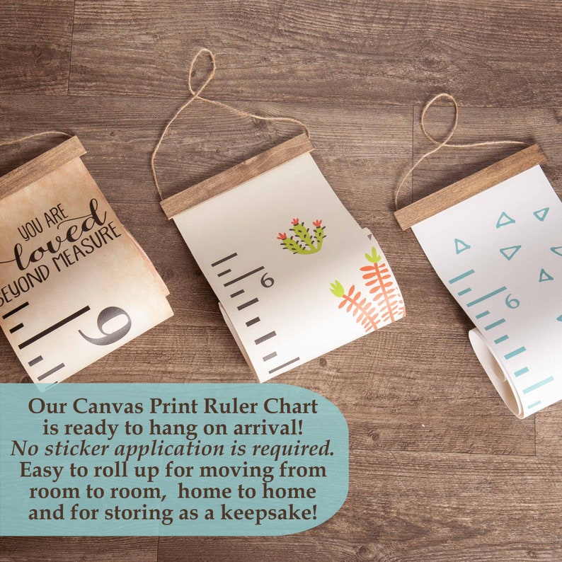 Canvas Growth Chart Height Ruler Tracker Hanging Sign Woodland - Etsy