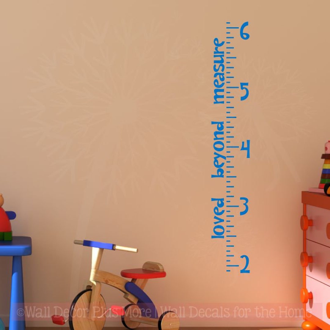 Loved Beyond Measure Height Ruler Wall Decals Vinyl Stickers Growth ...