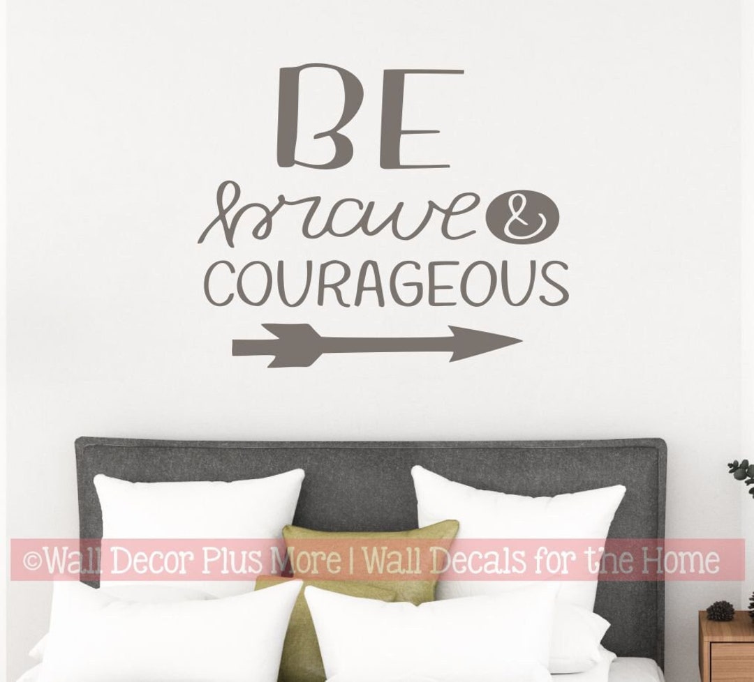 Kids Wall Sticker Be Brave Courageous Quote Decal Inspiring Room Decor ...