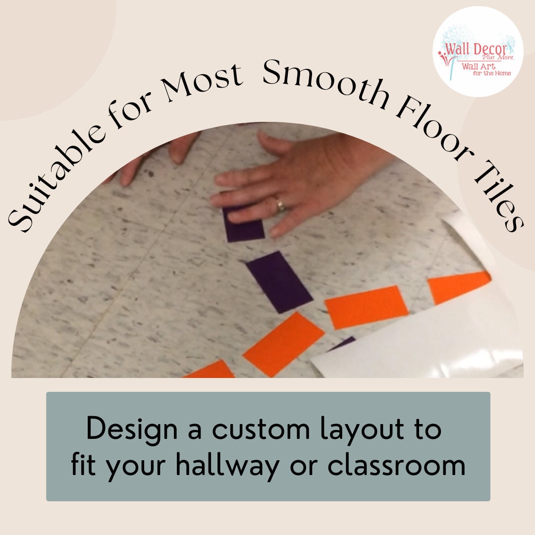 Sensory Pathway Follow the Path Shapes Glossy Vinyl Floor Hallway Decal ...