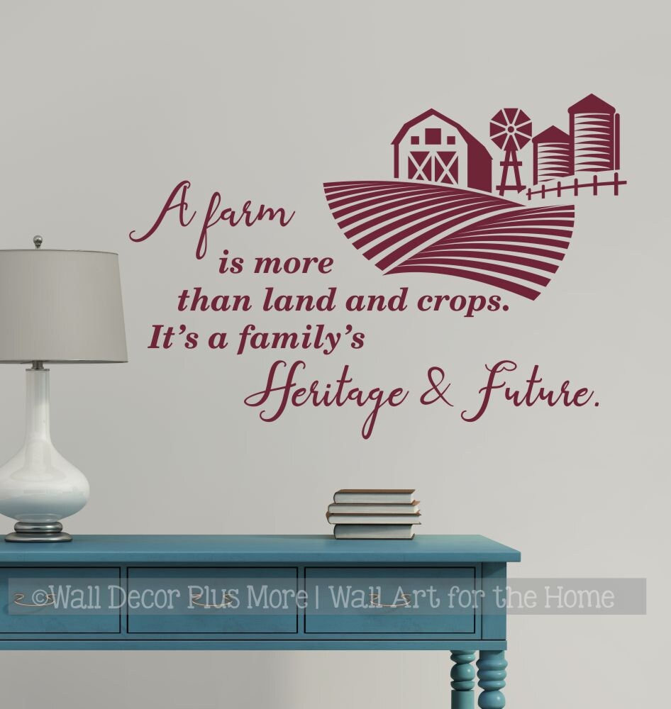 Farmer Wall Art Quote Decal Farming Sticker A Farm | Etsy