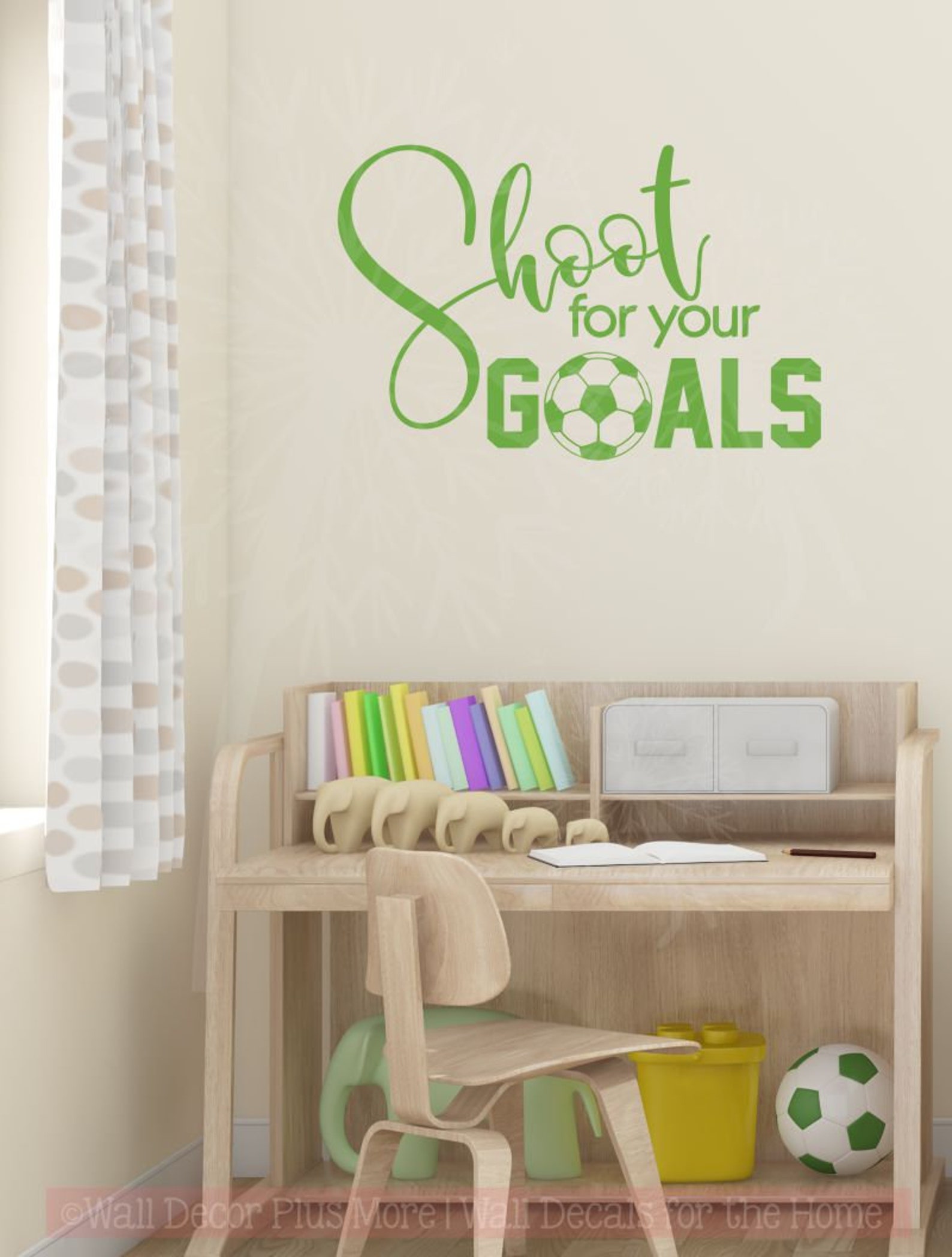 Inspiring Wall Decals Shoot for Your Goals Wall Words Sports Soccer ...