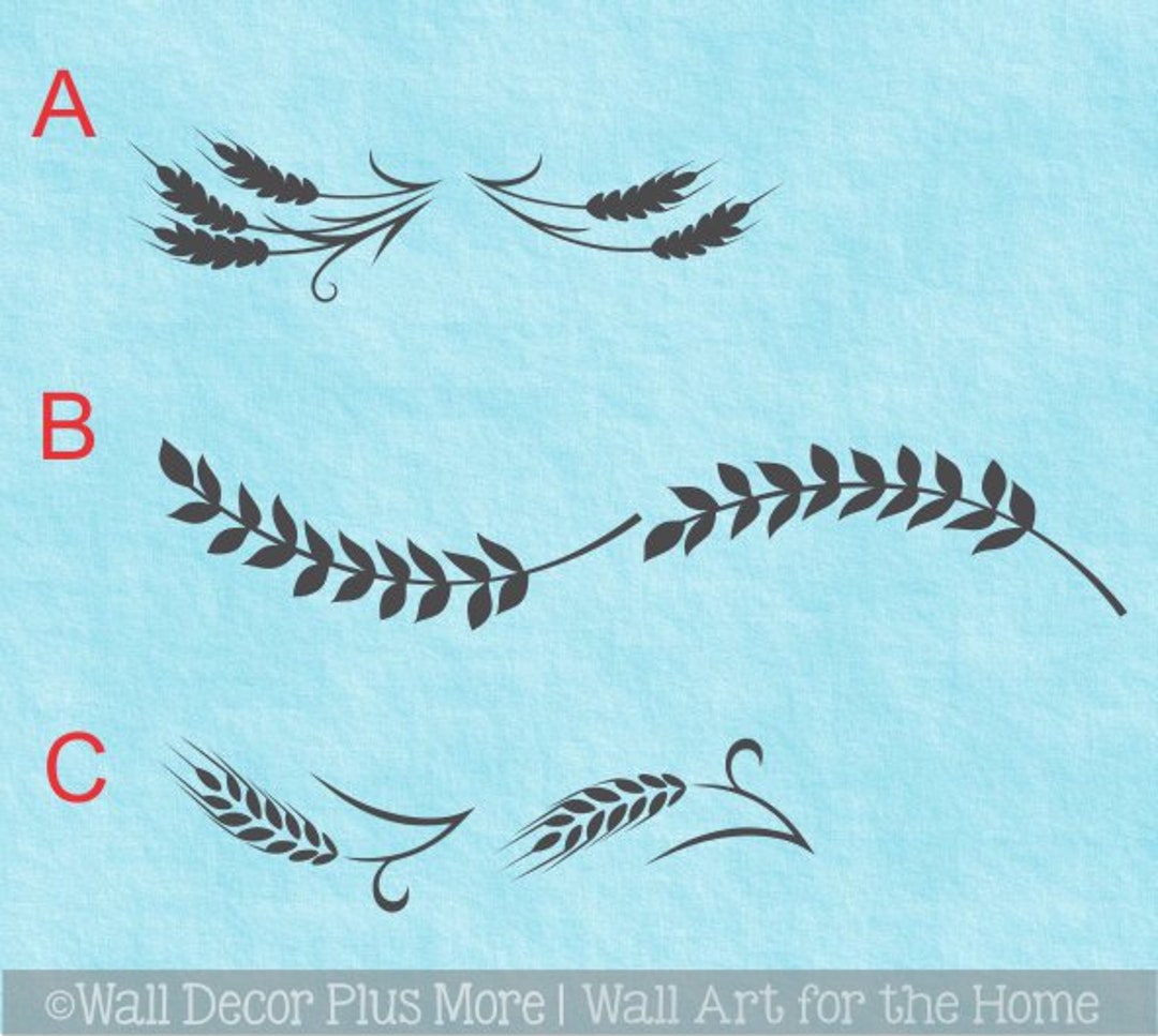 Wheat Stalks Farm Wall Decal Decorative Farmhouse Art Vinyl Sticker - Etsy