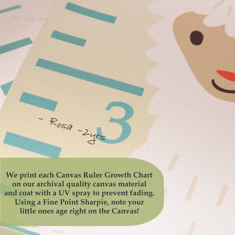 Canvas Growth Chart Height Ruler Tracker Hanging Sign Woodland - Etsy