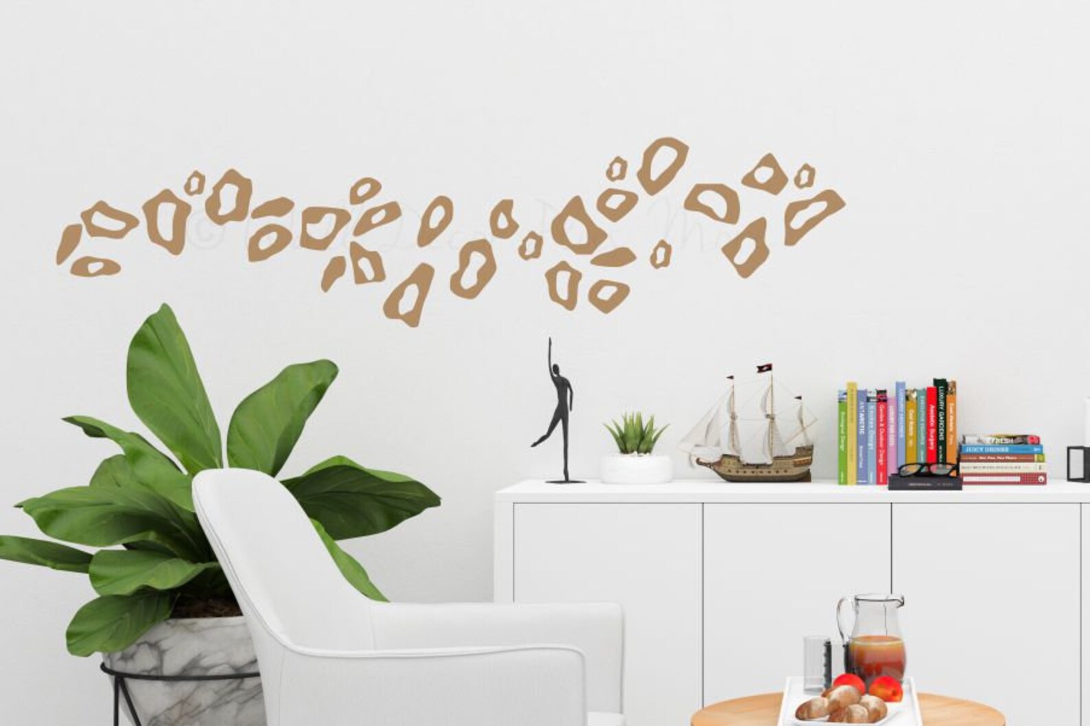 Leopard Animal Print Wall Sticker Circle Rings Vinyl Decal | Etsy