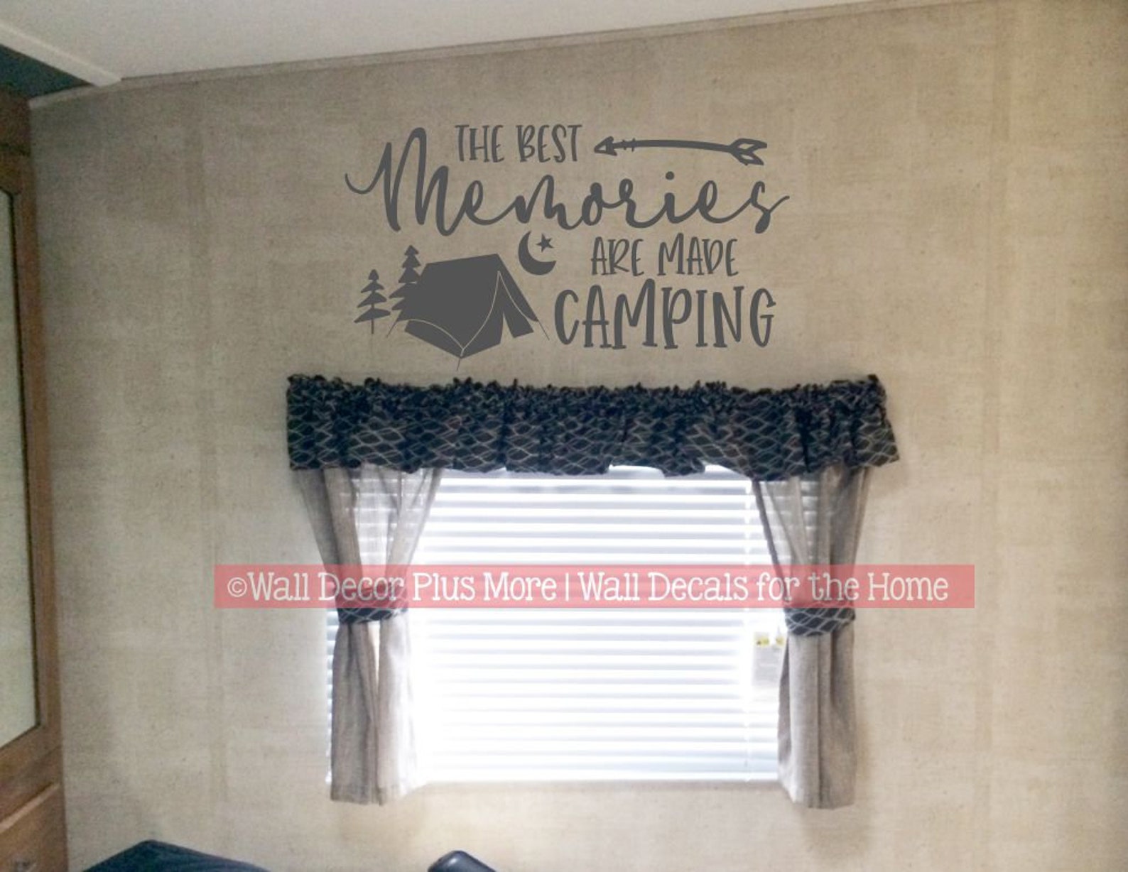 Camper RV Wall Decal Best Memories Are Made Camping Tent Art Sticker ...