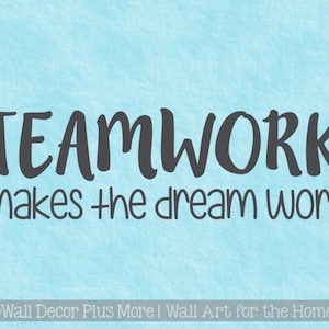 Wall Decals Teamwork Makes the Dream Work Office Vinyl Sticker ...