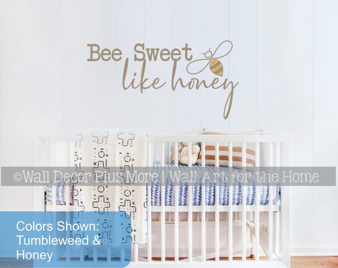 Sweet Like Honey Bee Wall Decor Vinyl Stickers Decals Lettering, 2 ...