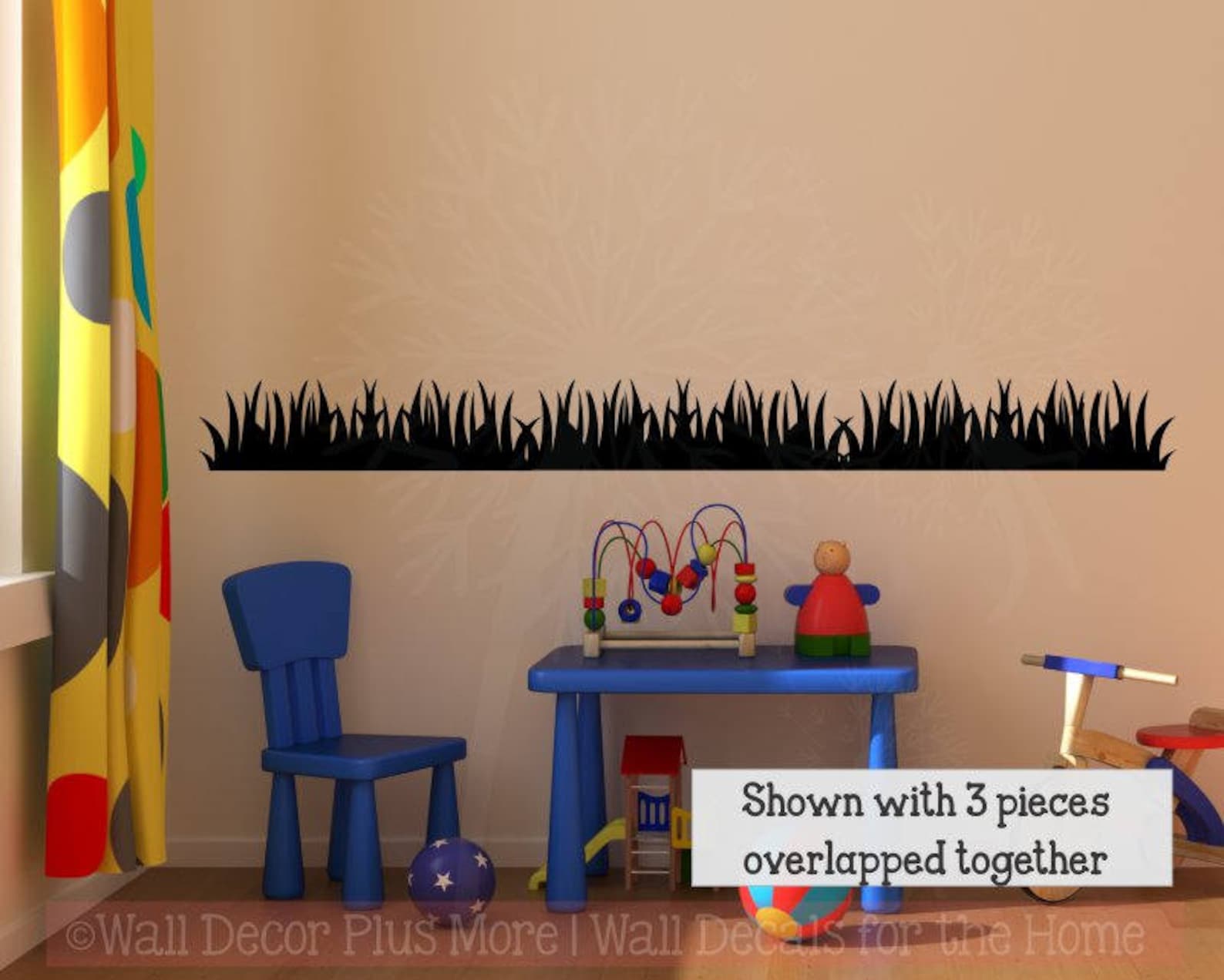 Grass Vinyl Sticker Art Wall Decals Nursery Bedroom Jungle Decor Kids ...