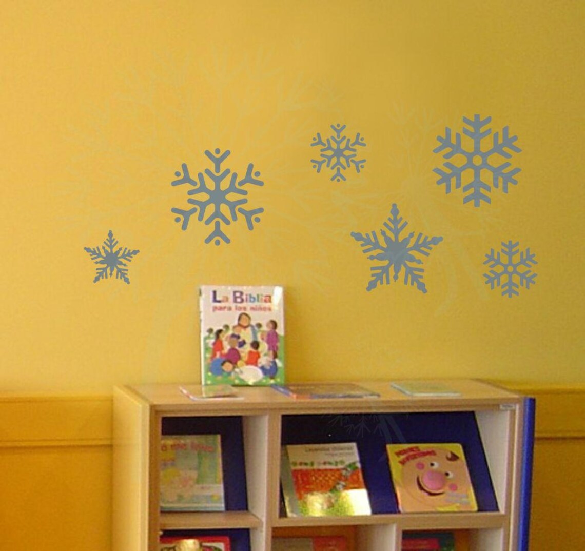Snowflakes Winter Vinyl Stickers Winter Wall Art Decals for Home Decor ...