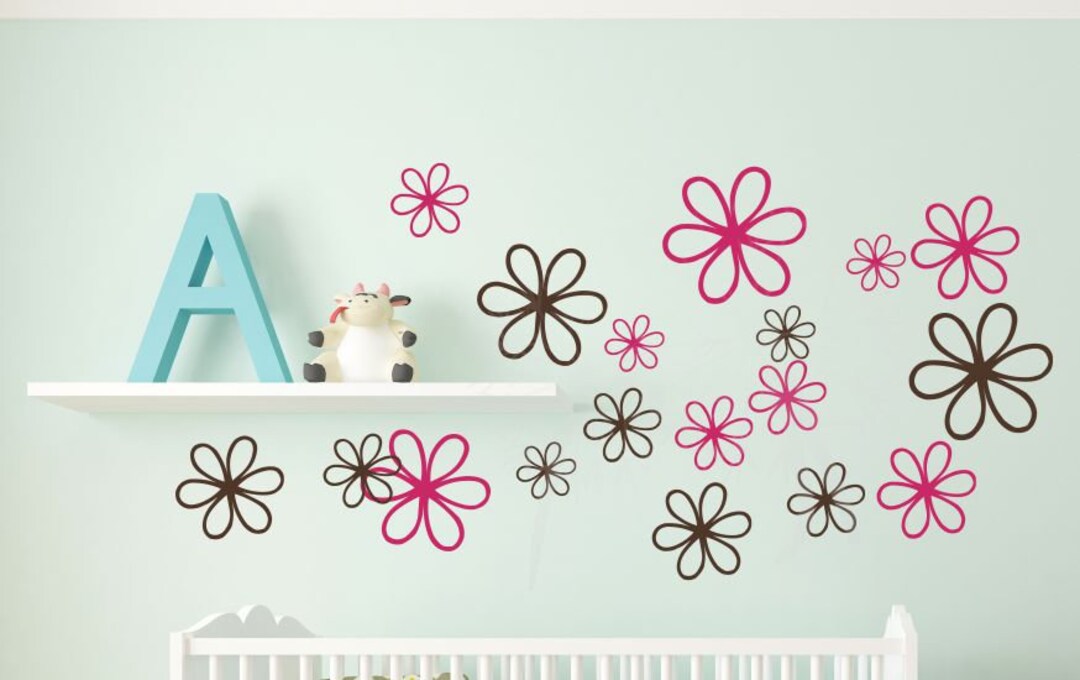 Pocket Full of Posies Wall Stickers Vinyl Flower Decals Girls Room ...