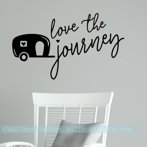 Camper RV Decals Love the Journey Vintage Art Stickers Wall - Etsy