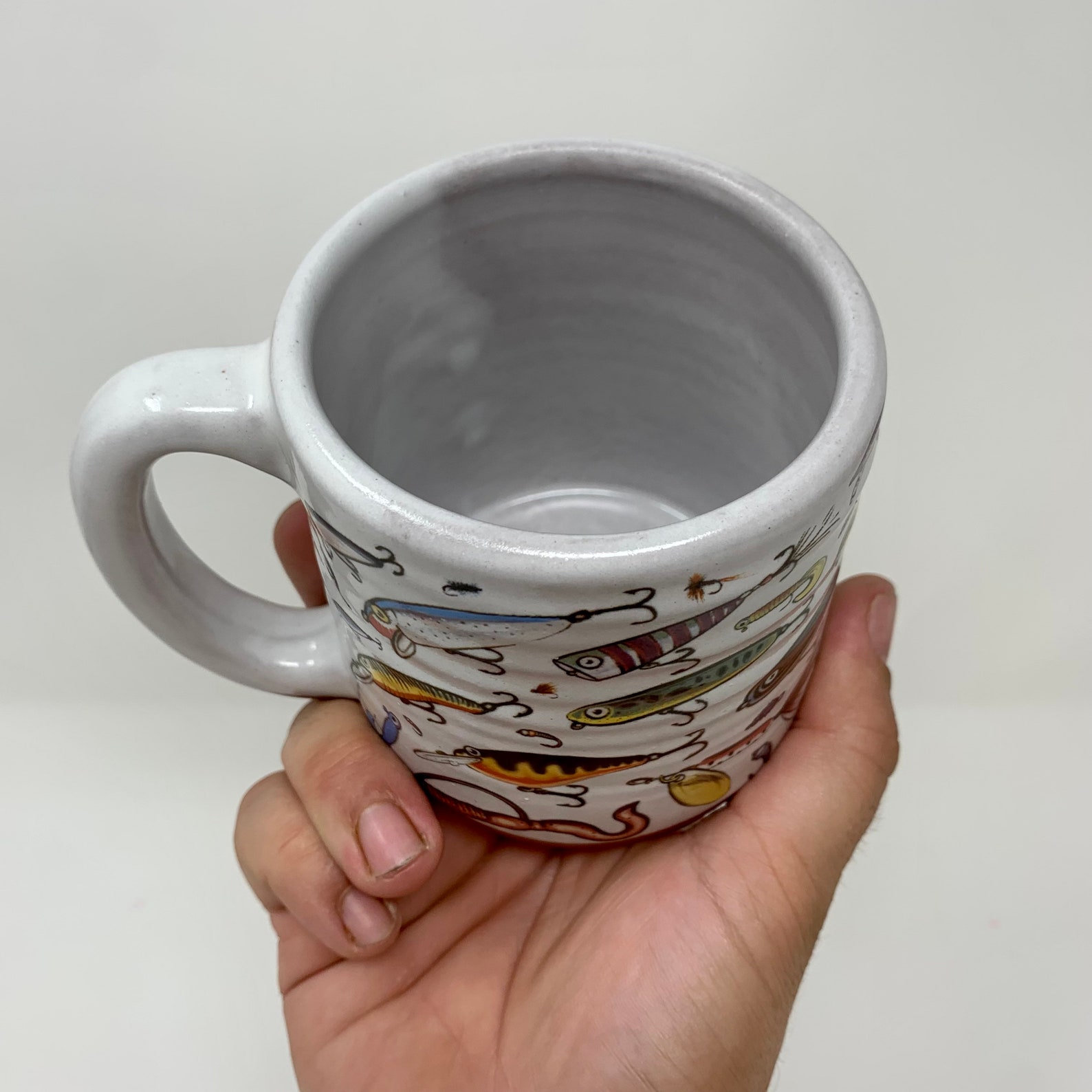 Classic Fishing Lures Mug Handmade With Original Artwork | Etsy