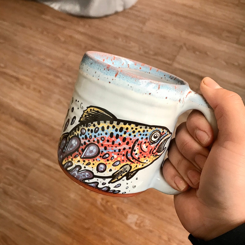 Rainbow Trout Mug Ceramic - Etsy