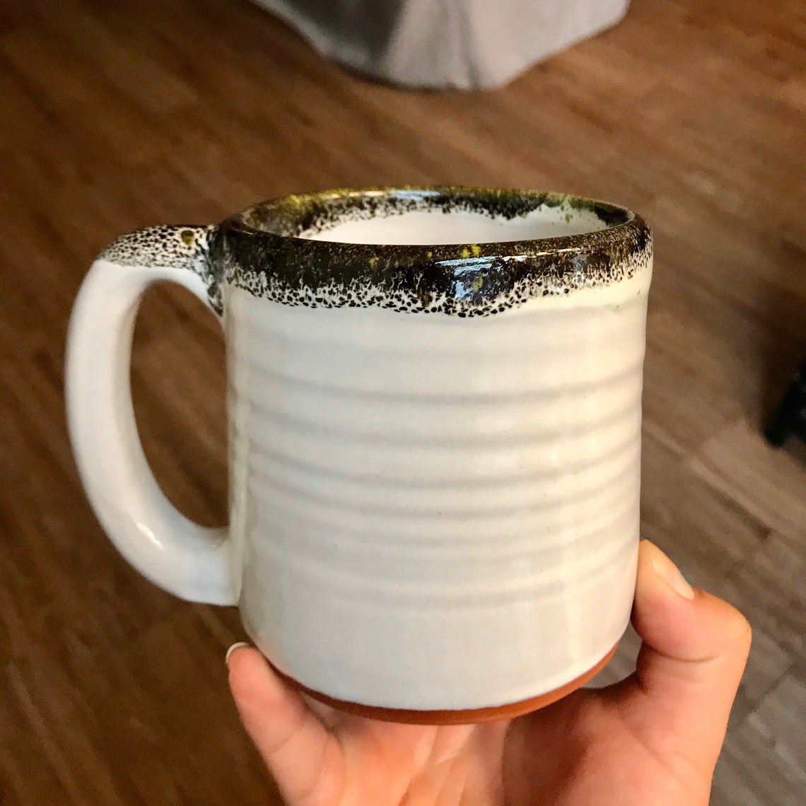 100 Point Buck Mug with Mossy Green and Black Lip Drip | Etsy