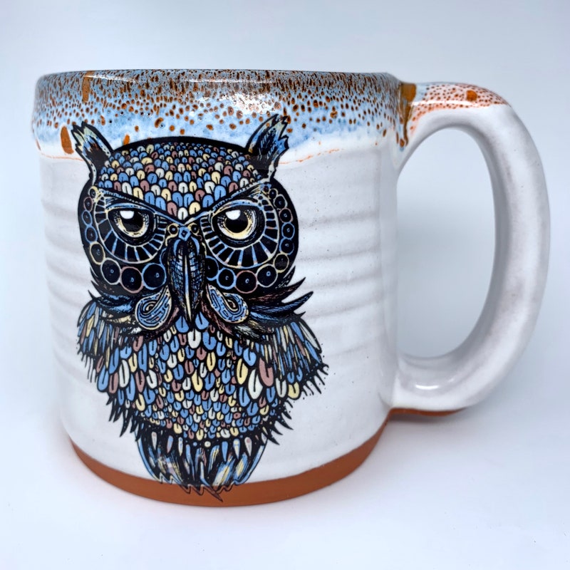 Owl Pottery Stoneware Mug - Etsy