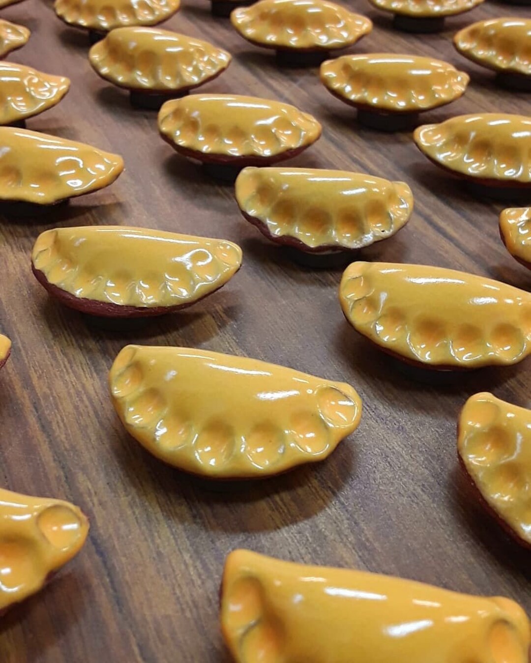 Mini Pierogi Set of 3 Magnets Gold Handmade in Pittsburgh by Local ...