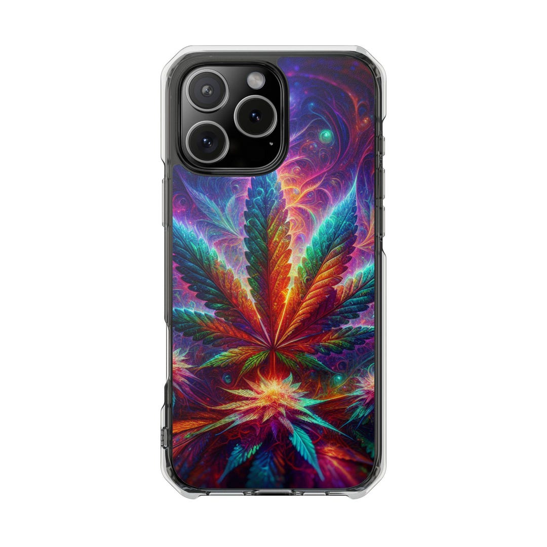 Magsafe Case, Fantasy Pot Leaf iPhone Magnetic Clear Impact Cover, Weed ...