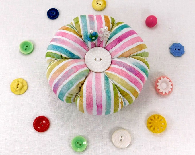 Pincushion Rainbow Pincushion Emery Pincushion Cute Pincushion Sewing ...