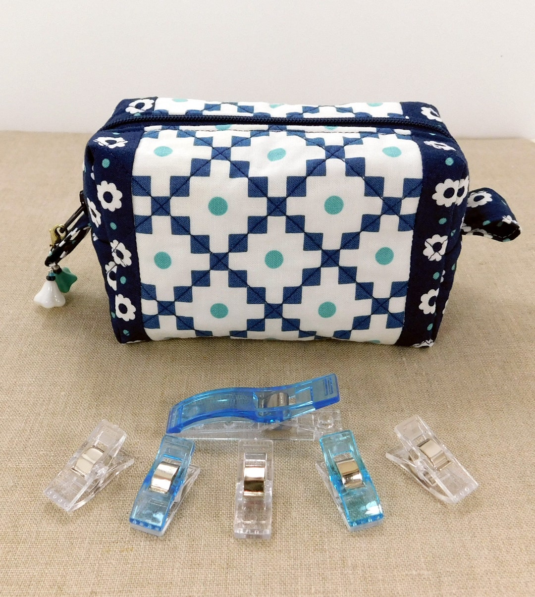 Boxy Quilt Clip Container Zippered Pouch Boxy Zipper Sewing Bag Notions ...