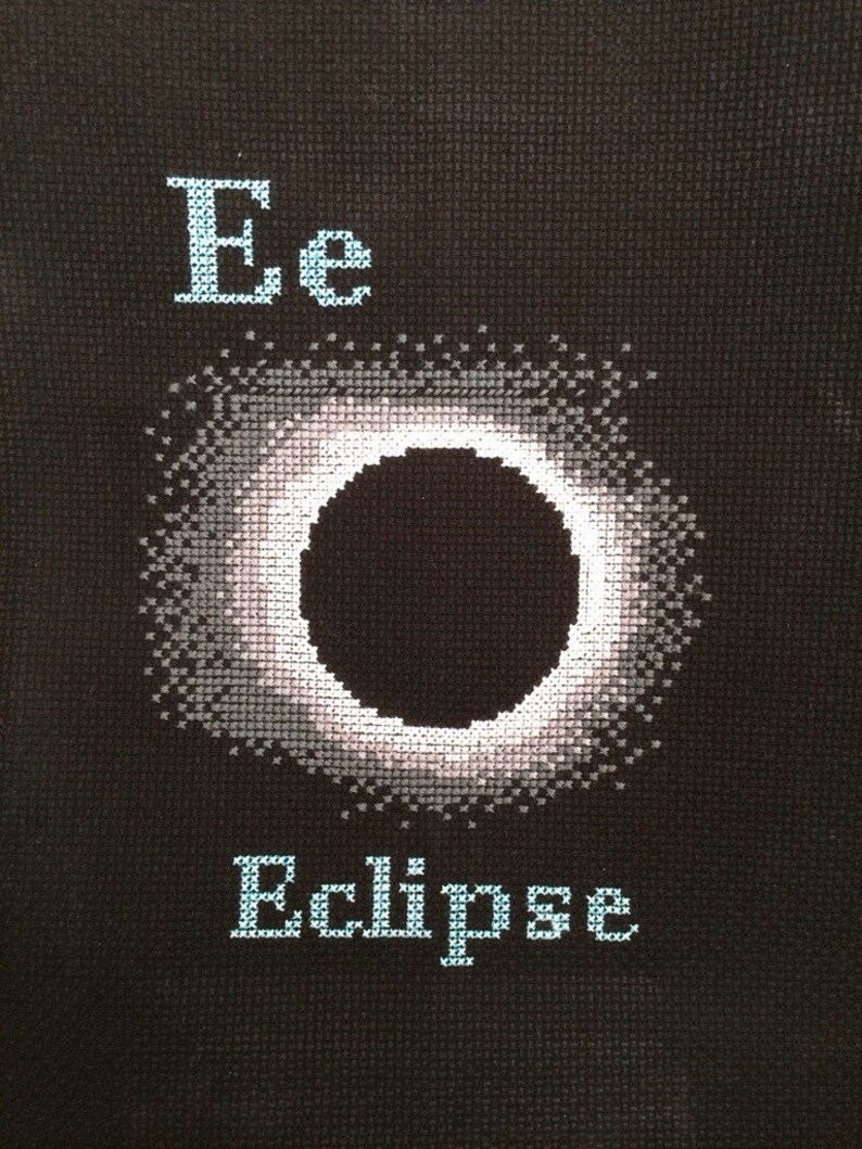 E is for Eclipse Space Alphabet Cross Stitch Pattern - Etsy