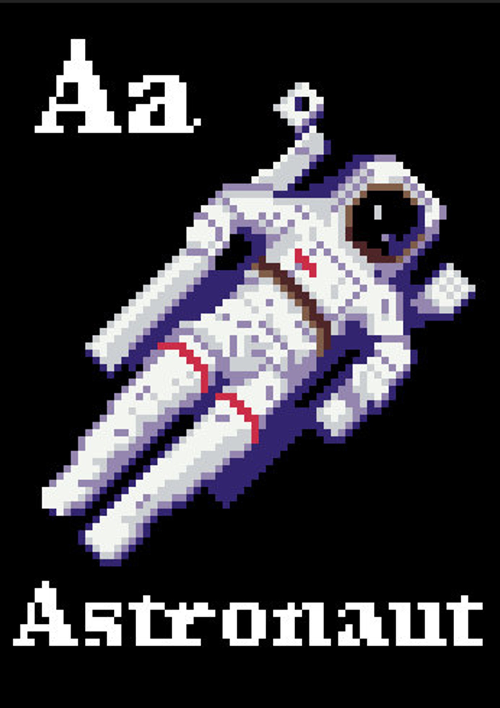 A is for Astronaut Space Alphabet Cross Stitch Pattern - Etsy