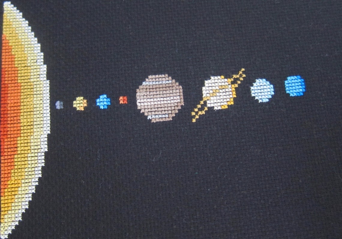 Solar System Cross Stitch Pattern - Etsy