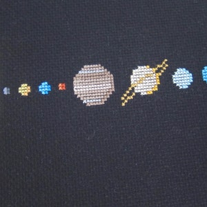 Solar System Cross Stitch Pattern - Etsy