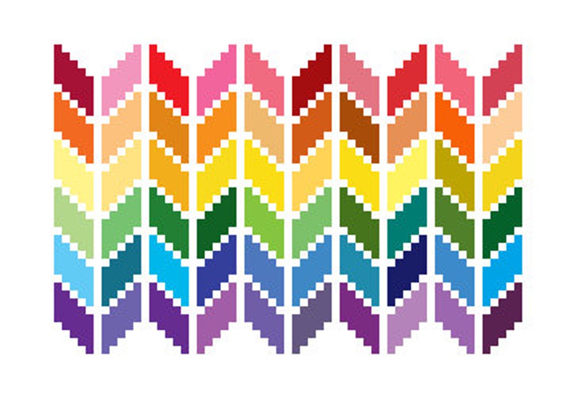 Chevron Cross Stitch Pattern - Etsy
