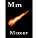 M is for Meteor Space Alphabet Cross Stitch Pattern - Etsy