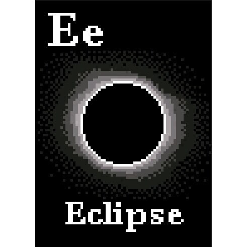 E is for Eclipse Space Alphabet Cross Stitch Pattern - Etsy