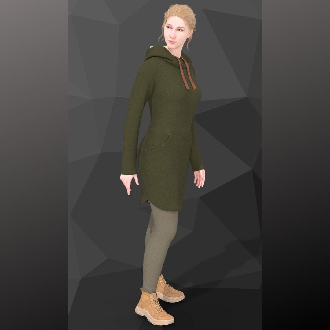 Hoodie Dress Sewing Pattern – Zea – Multi-size PDF (S/M, M/L, L/XL, XL ...