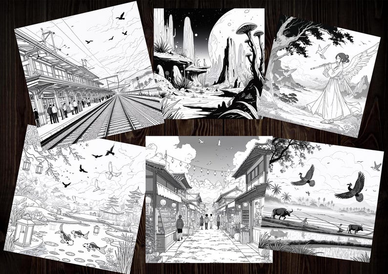 70 Fun Coloring Pages | Kids and Adults, Bold and Easy (printable PDF ...