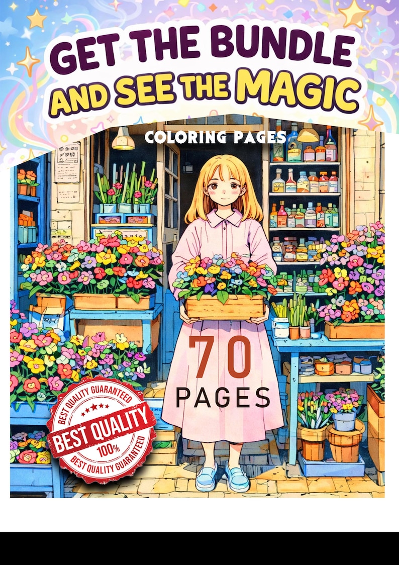 70 Fun Coloring Pages | Kids and Adults, Bold and Easy (printable PDF ...