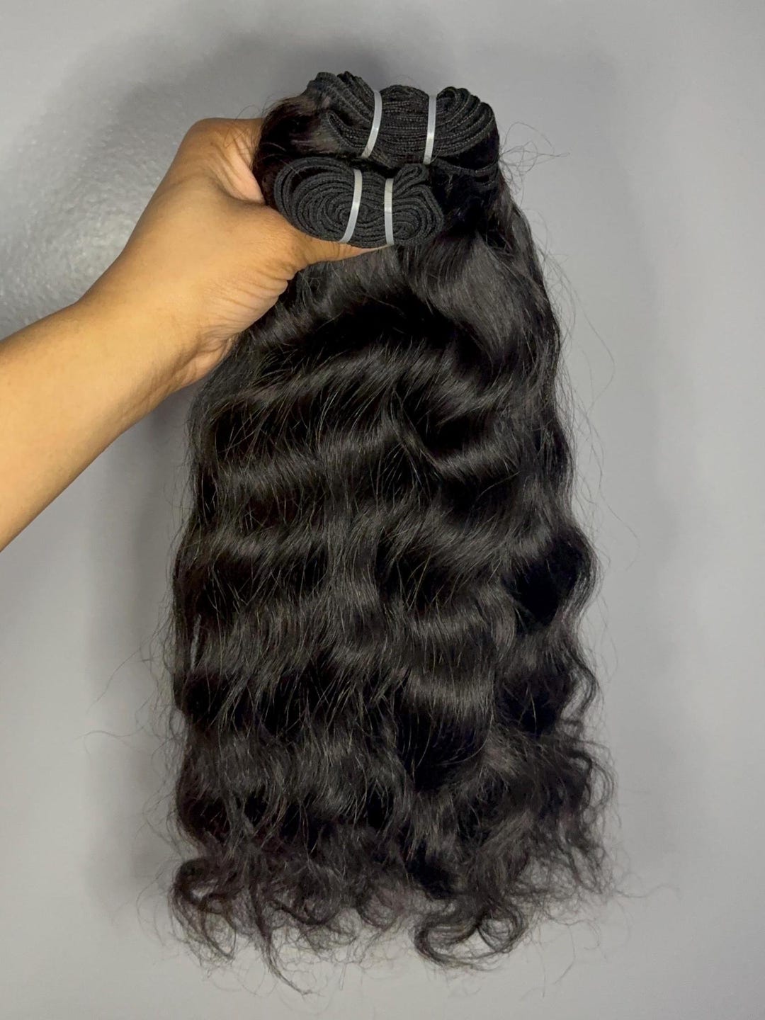 Luxury RAW Wavy Indian Hair Extensions Cuticle Aligned Long Lasting - Etsy