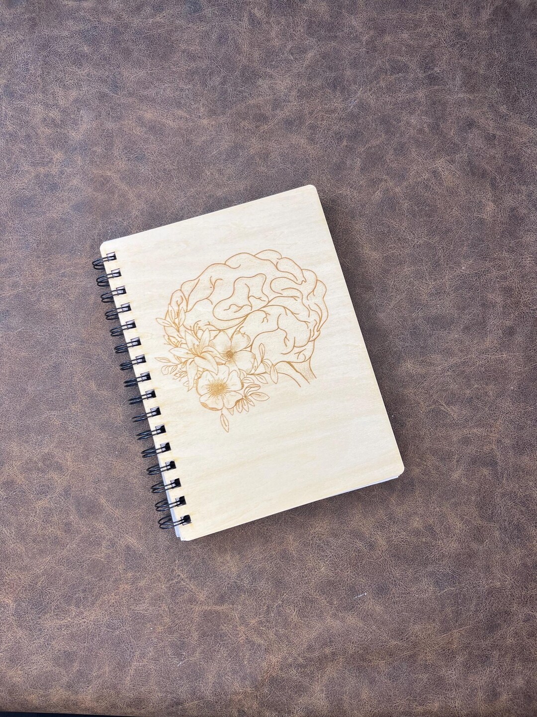 True Beauty Journal, Brain and Flowers Sketchbook, Lay Flat Diary - Etsy
