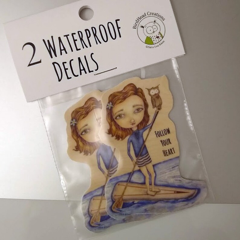 2 girl on Stand up Paddle Board Vinyl Stickers - Etsy