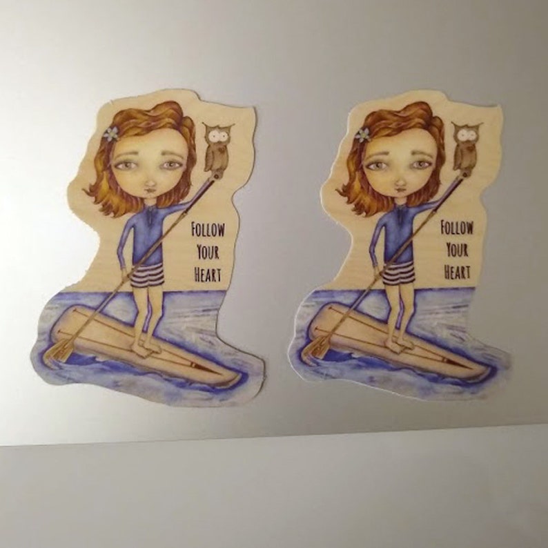 2 girl on Stand up Paddle Board Vinyl Stickers - Etsy