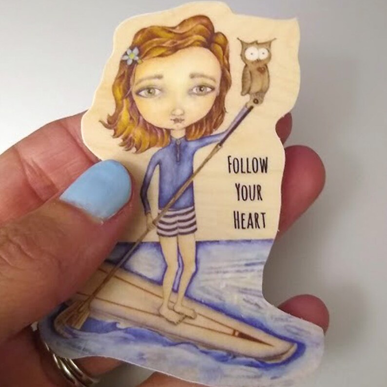 2 Girl on Stand Up Paddle Board Vinyl Stickers | Etsy