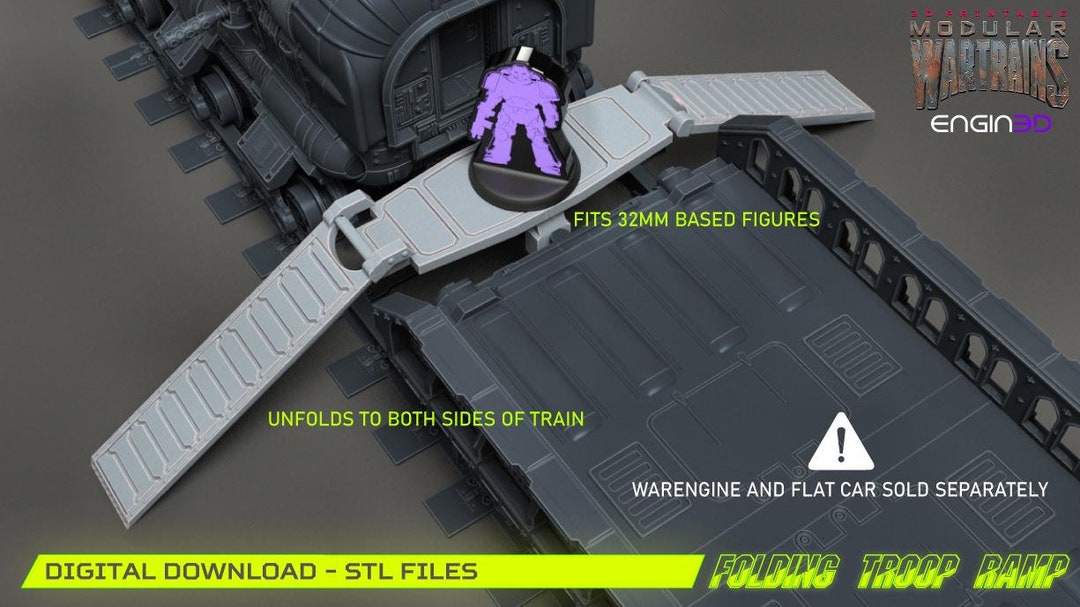 Modular Wartrains Folding Troop Ramp Digital Download STL Functional ...