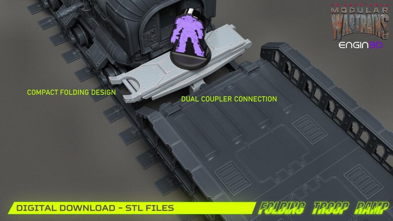 Modular Wartrains Folding Troop Ramp - Digital Download STL (FDM ...