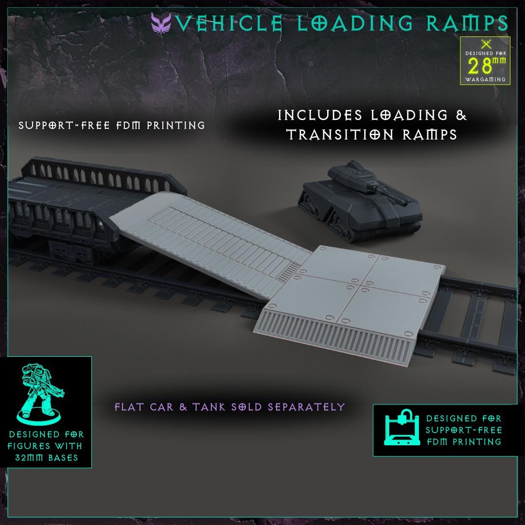 Modular Wartrains Vehicle Loading Ramp - Digital Download STL (FDM ...