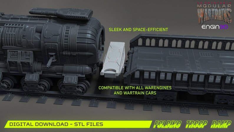 Modular Wartrains Folding Troop Ramp - Digital Download STL (FDM ...